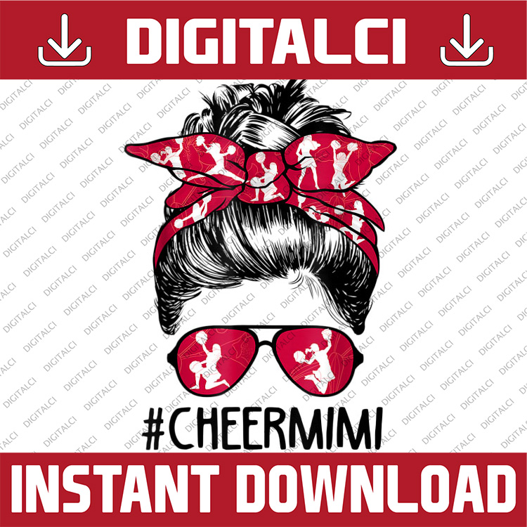 Cheer Mimi Cheerleader Mimi Life Messy Bun Mother's Day Happ | Inspire ...