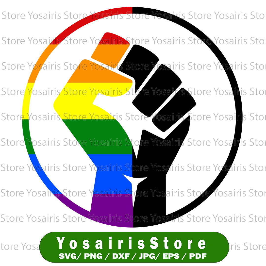 Gay Fist Hand Pride Symbol Rainbow Flag LGBT Pride Rights Po | Inspire ...
