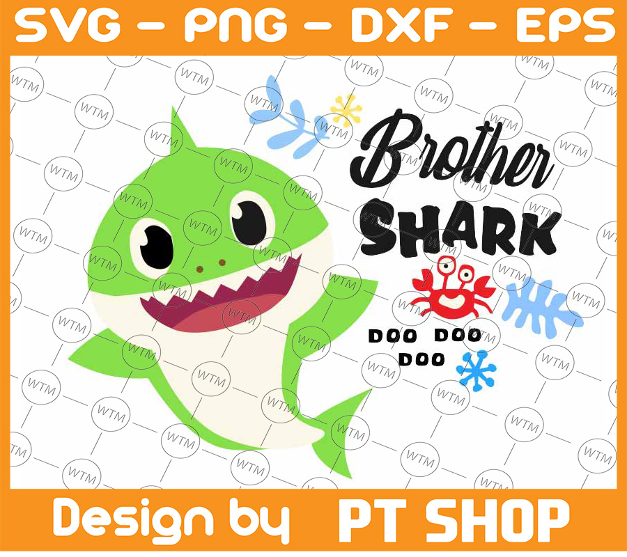 Brother Shark SVG, Cricut Cut files, Shark Family doo doo do - Inspire ...