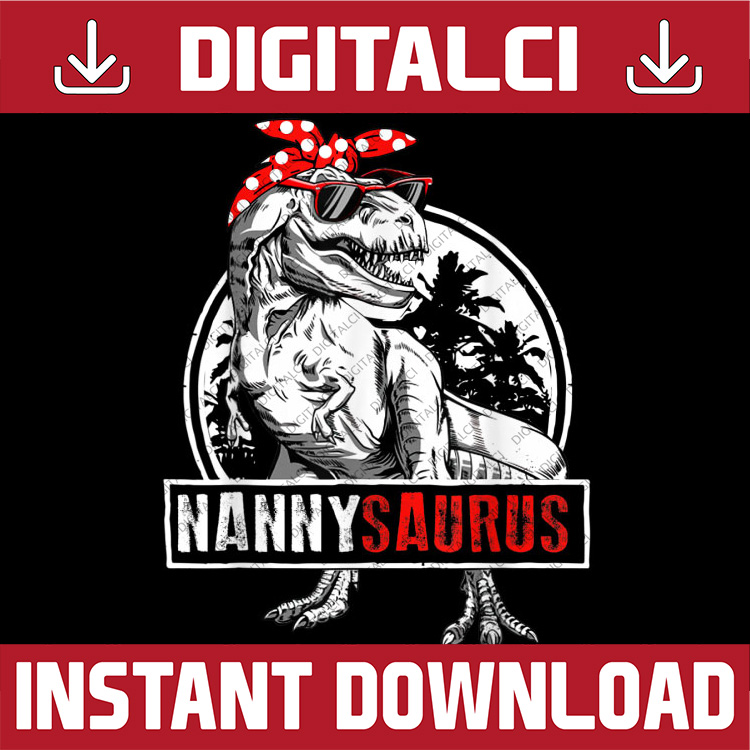 Nannysaurus T Rex Dinosaur Nanny Saurus Mother's Day Happy M - Inspire ...