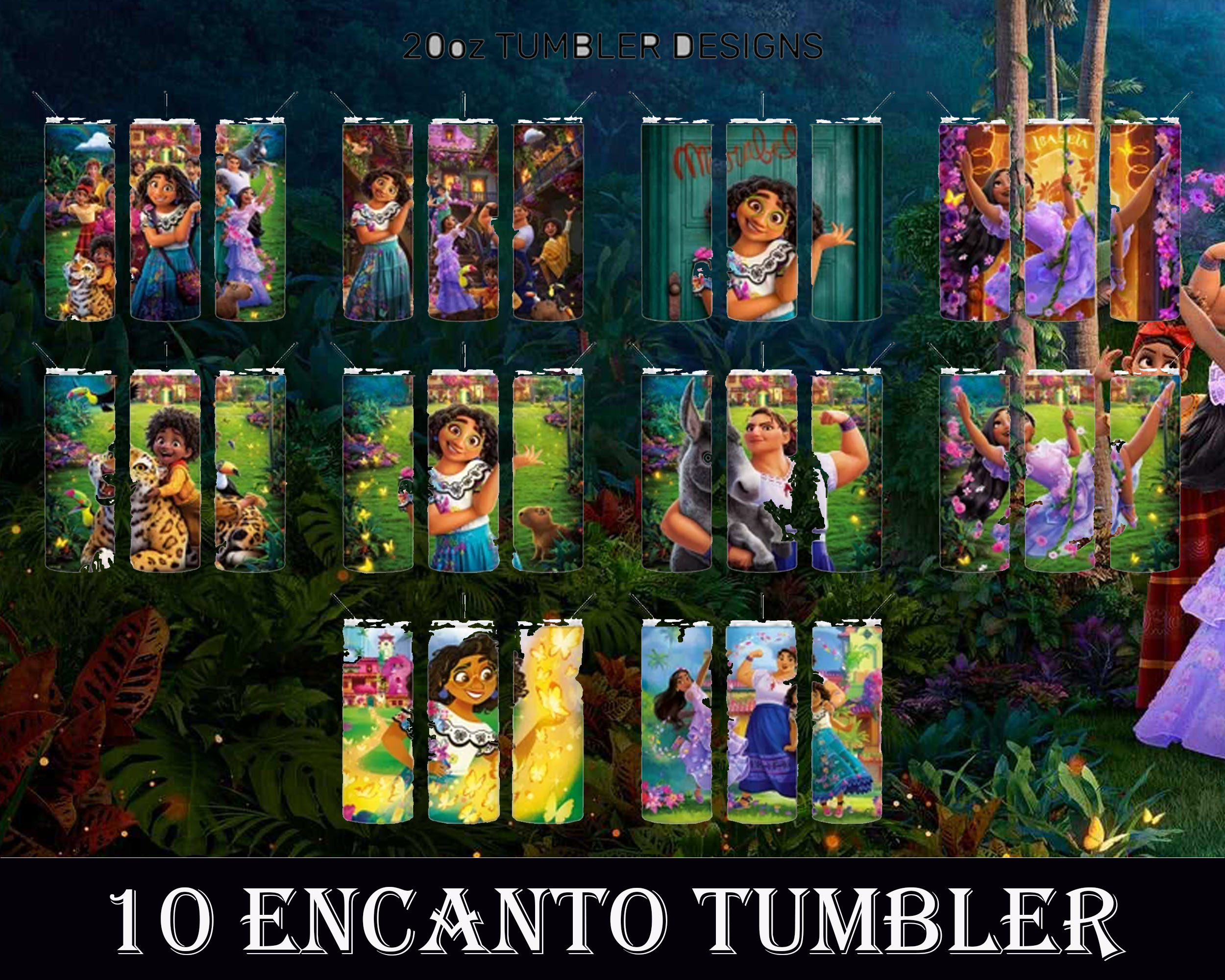 Encanto Tumbler Bundle, Encanto svg, Kids Birthday svg, Fami | Inspire ...