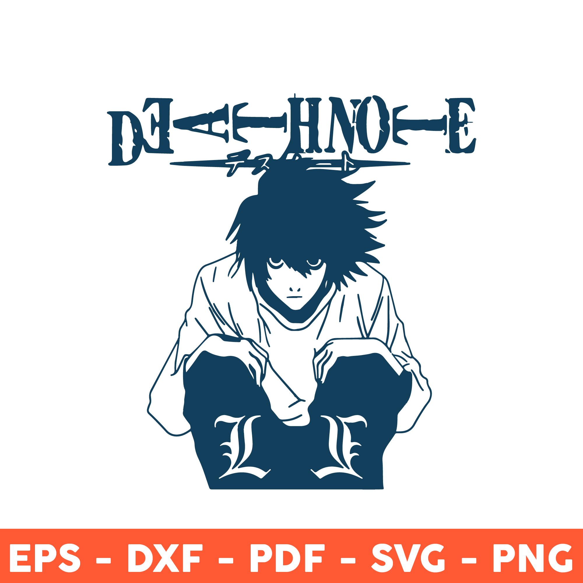 L Lawliet Svg, L Death Note Svg, Death Note Svg, Anime Svg, | Inspire ...