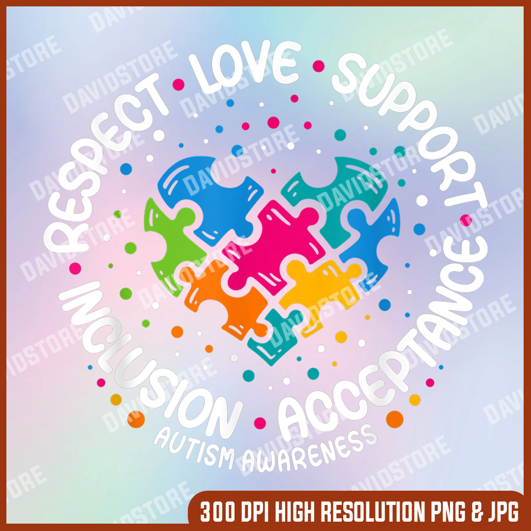 Respect Love Support Autism Awareness PNG, Autism Png, Autis | Inspire ...