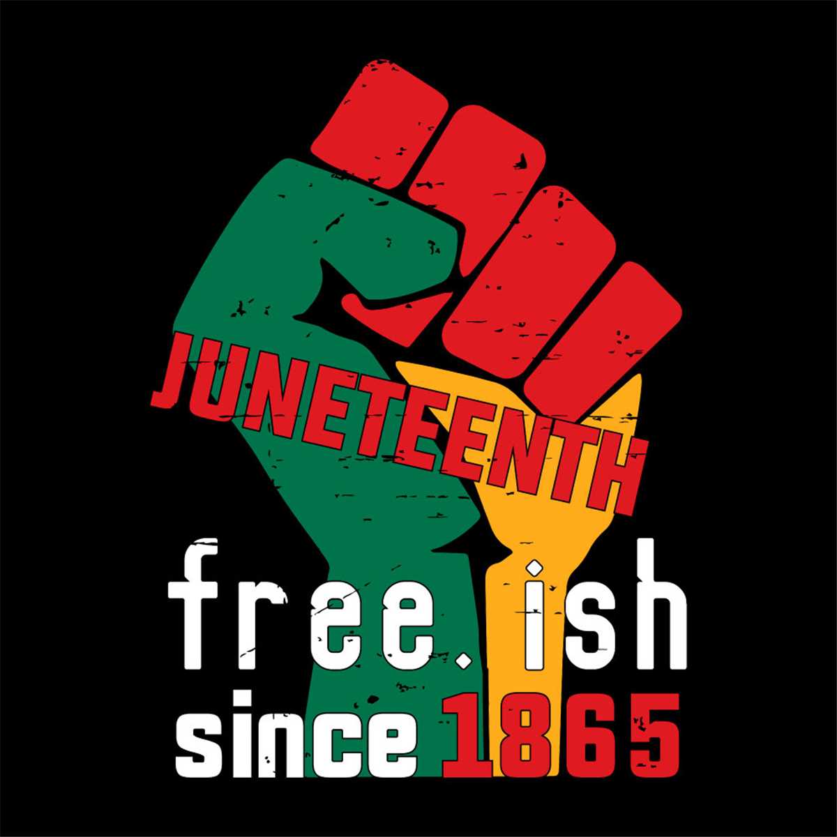 Juneteenth free.ish since 1865 PNG Sublimation, fist PNG, 18 | Inspire ...