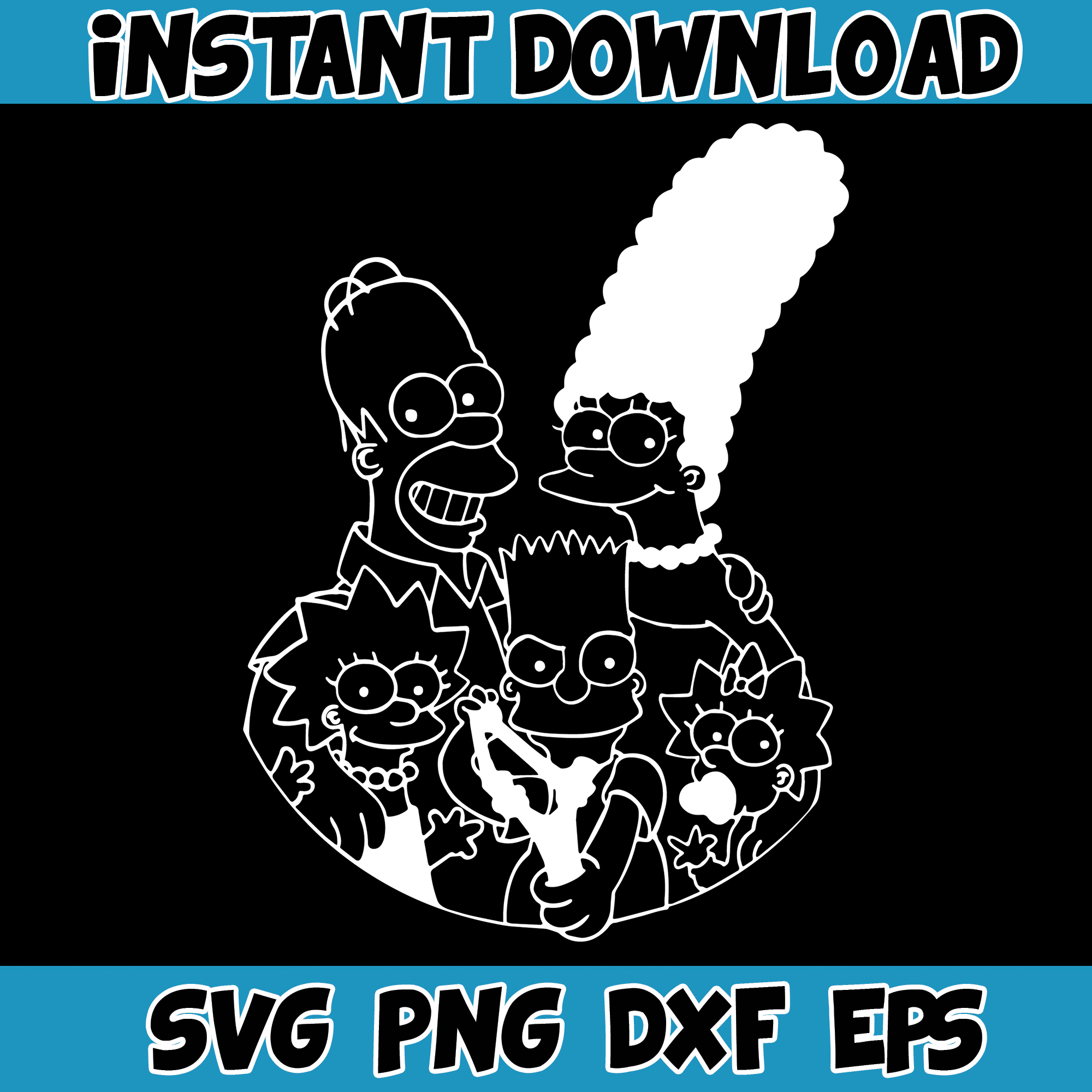 The Simpsons SVG - The Simpsons Birthday Svg - The Simpsons - Inspire ...