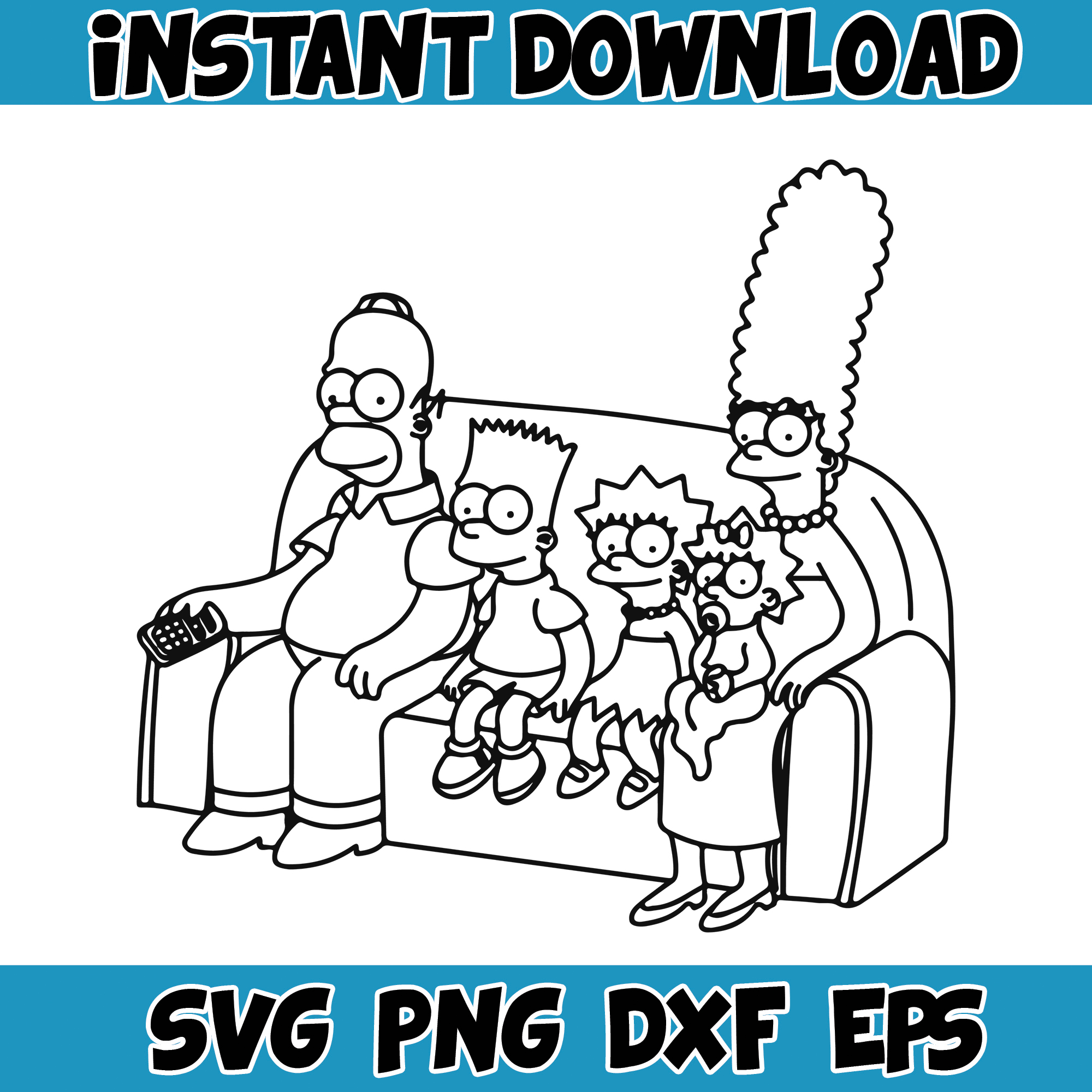 The Simpsons SVG - The Simpsons Birthday Svg - The Simpsons - Inspire ...