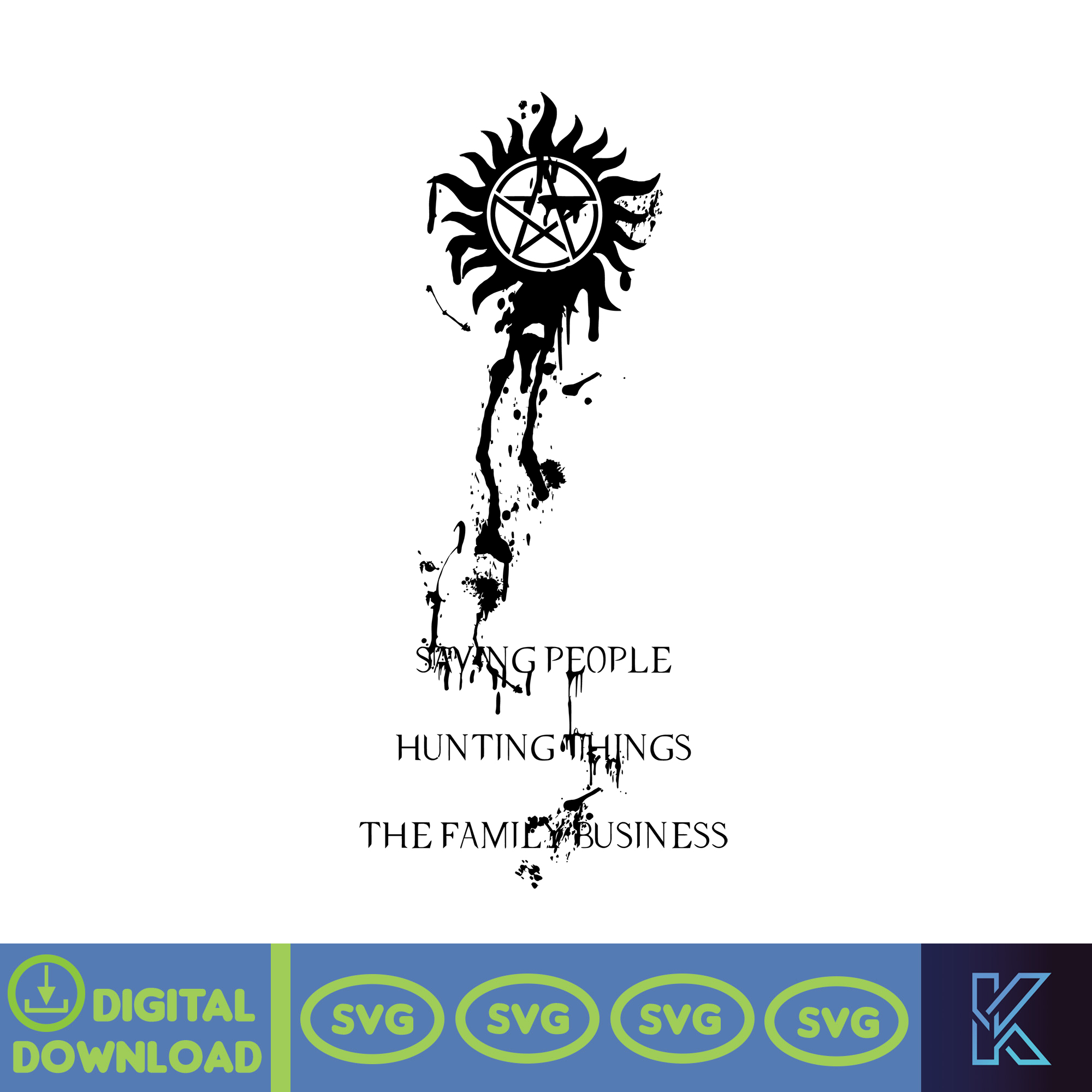 Supernatural Svg, Winchester Brothers Svg, Dean & Sam Winche - Inspire ...