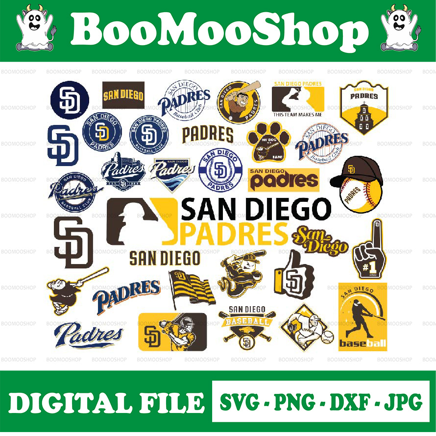 San Diego Padres Svg, Cut Files, Baseball Clipart, Cricut Sa | Inspire ...
