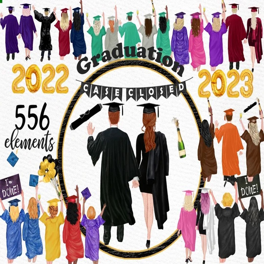 Graduation Bundle Clipart: "GRADUATING STUDENTS" Graduate Co | Inspire ...
