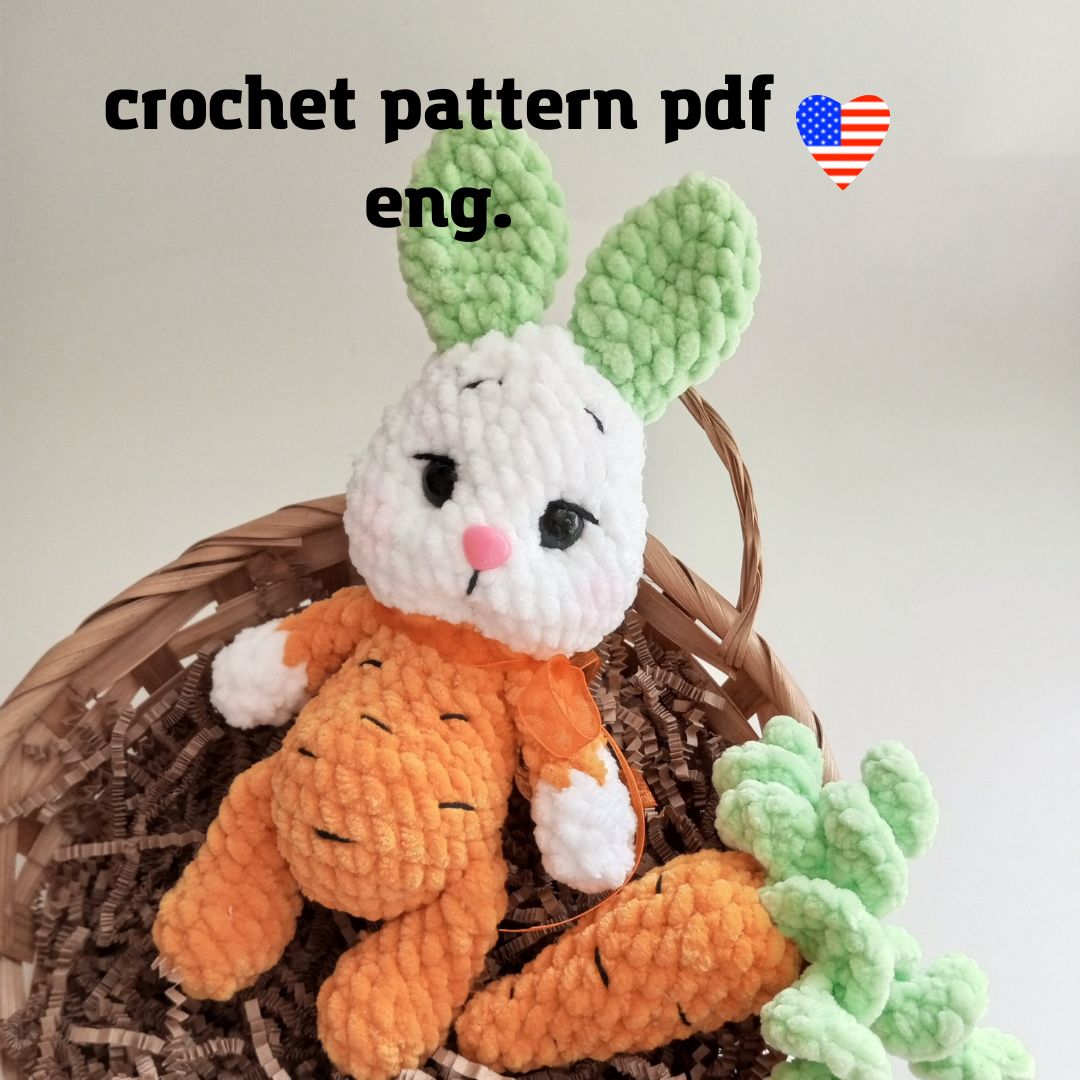 Crochet Bunny pattern, easter bunny, amigurumi (PDF) | Inspire Uplift