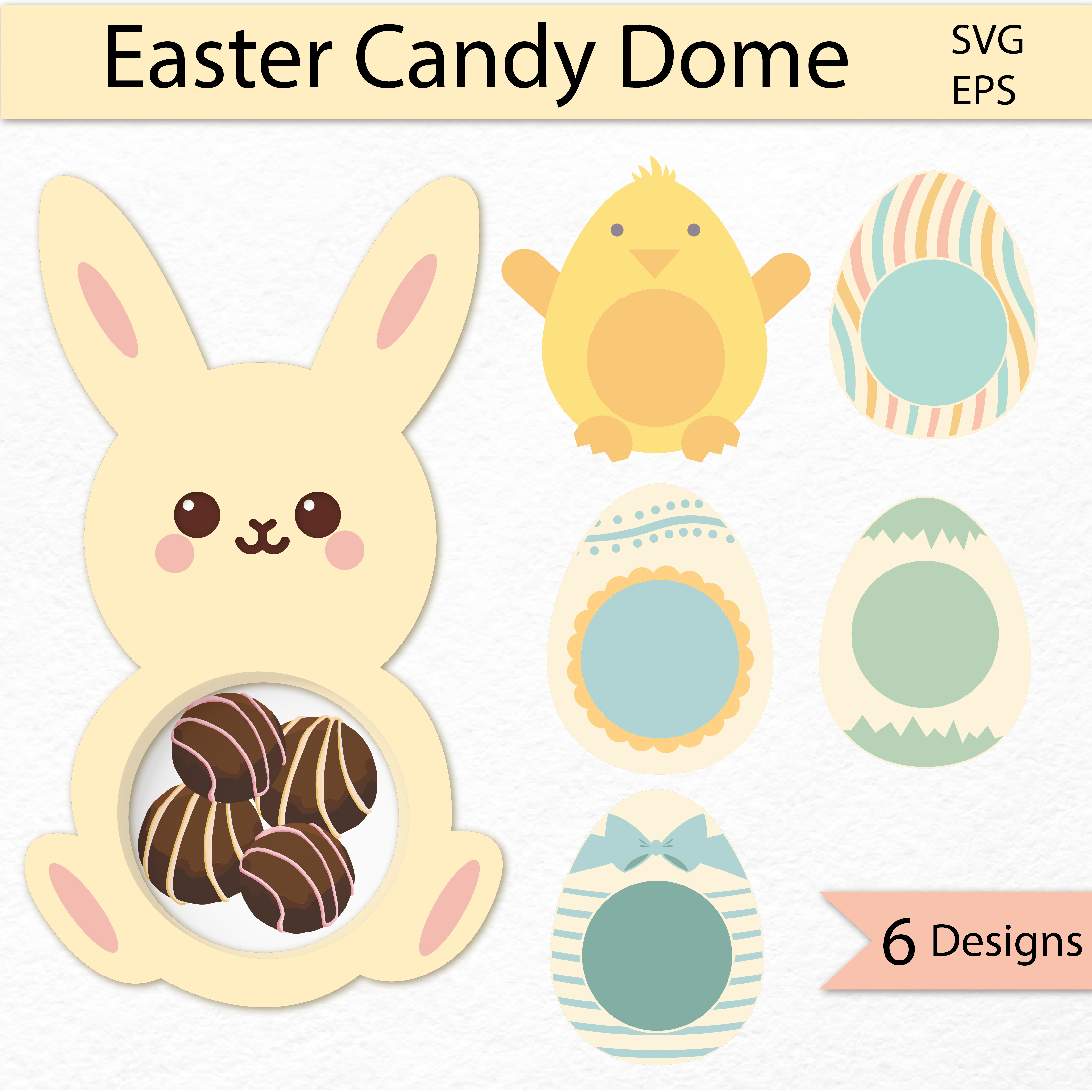 Easter Candy Dome SVG Bundle | Candy Holder Ornament | Insta | Inspire ...