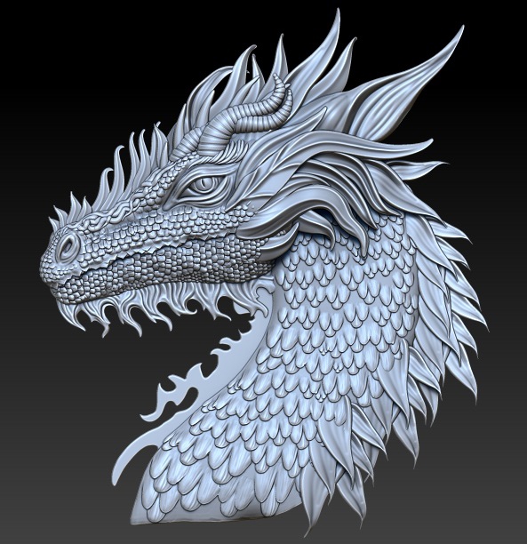 Custom Order 3d Model Stl Cnc Router File Dragon Inspire Uplift