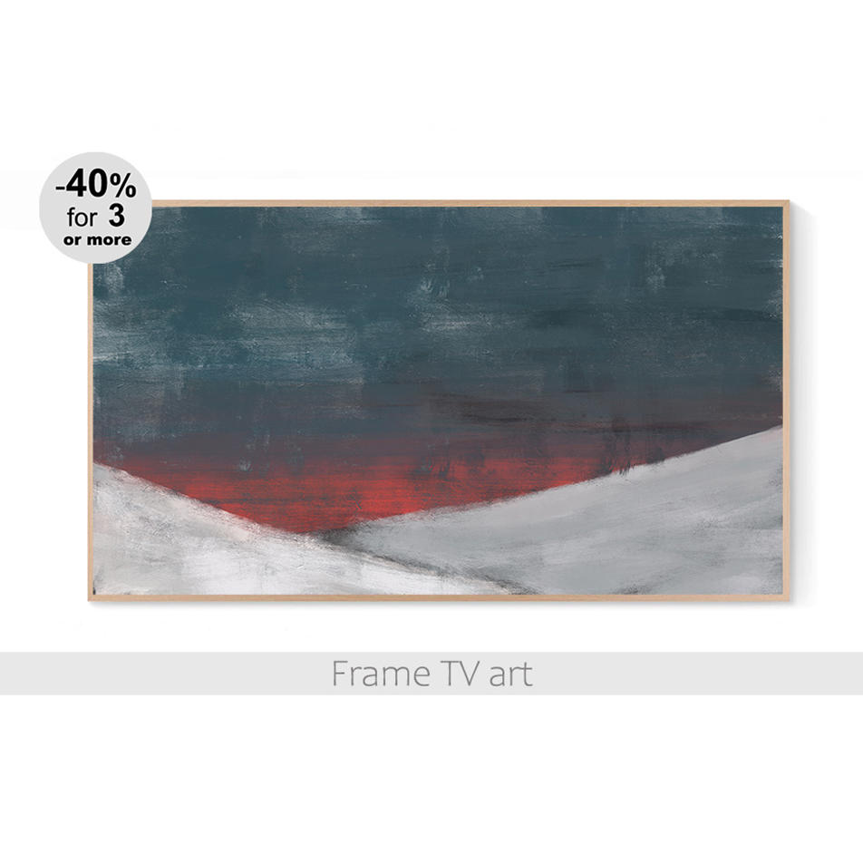 Samsung Frame Art TV landscape absrtact painting neutral nat | Inspire ...