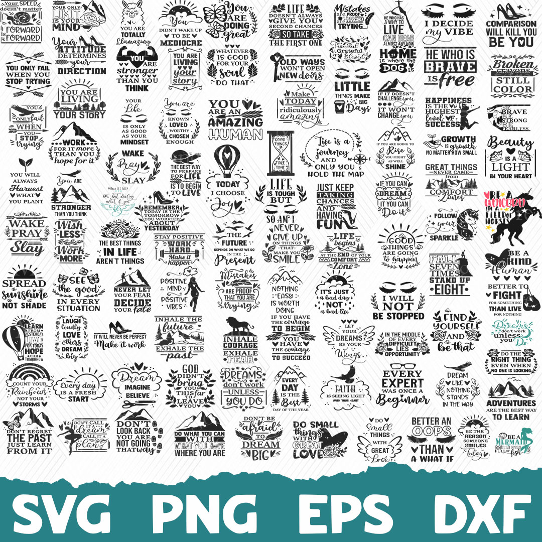 Motivational Bundle svg, Inspirational quotes, inspirational - Inspire ...