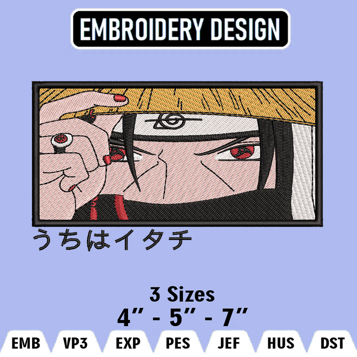 Uchiha Itachi Embroidery Designs, Itachi Logo Embroidery Fil | Inspire ...