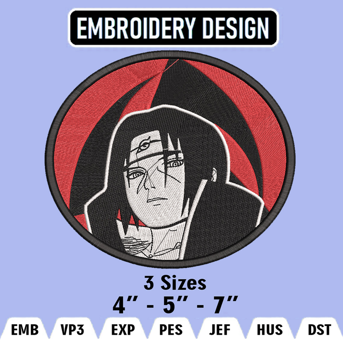 Uchiha Itachi Embroidery Designs, Itachi Logo Embroidery Fil - Inspire ...