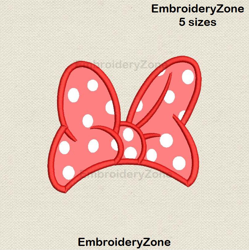 Bow Minnie mouse applique machine embroidery design, Minnie | Inspire ...