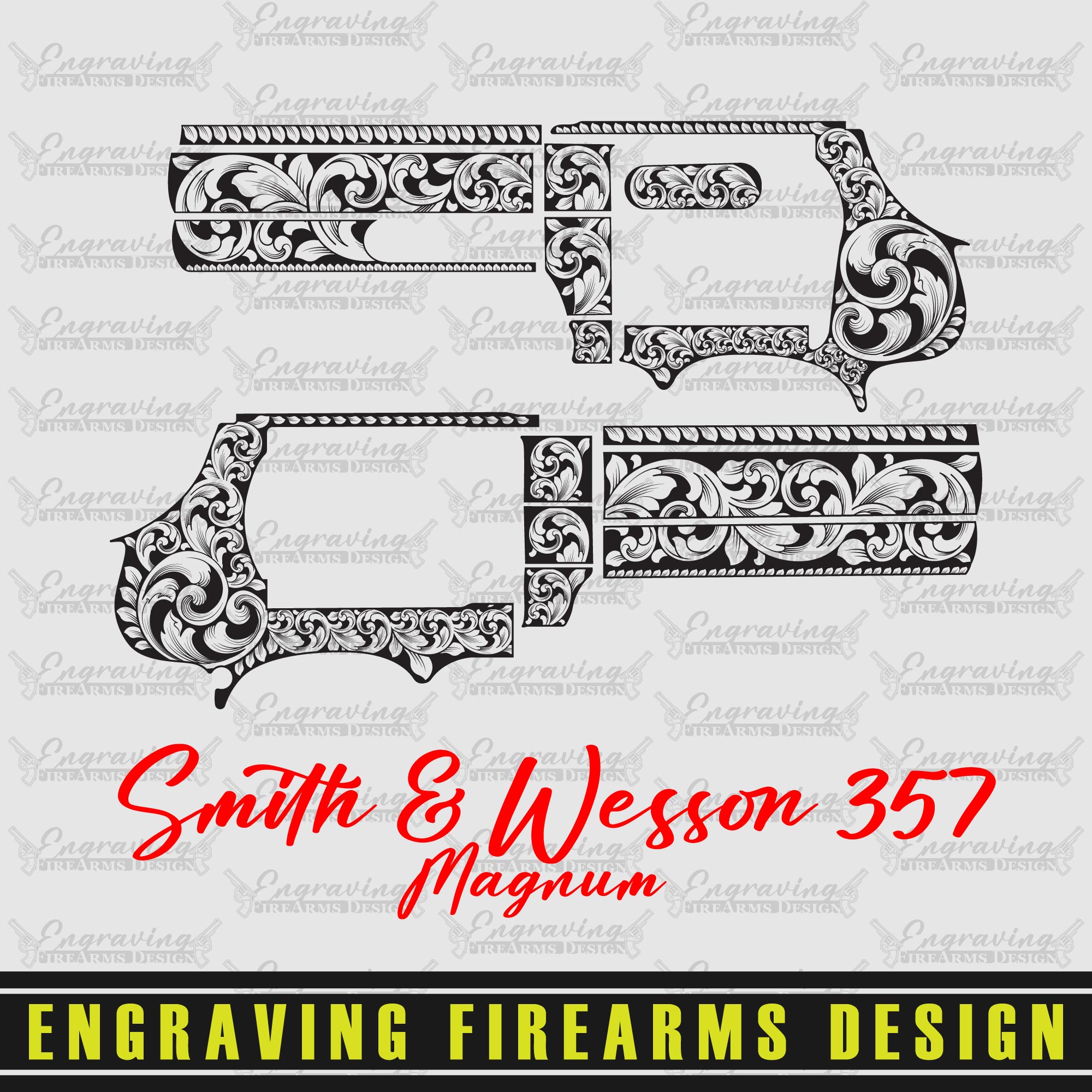 Engraving Firearms Design Smith & Wesson 357 Magnum Scroll D | Inspire ...
