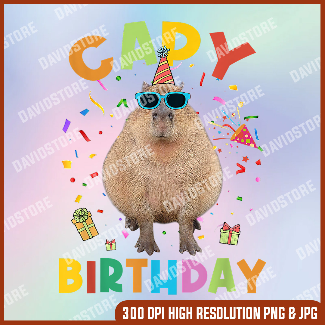 Capy Birthday Png, Funny Capybara Animals Png, PNG High Qual - Inspire ...