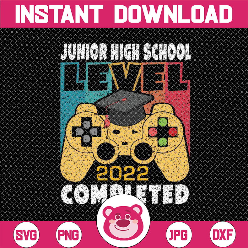 Junior High School Level 2022 Complete Svg, Graduation Gamer - Inspire ...