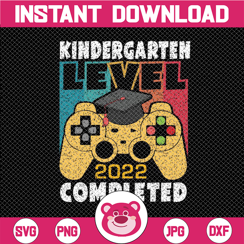 Kindergarten Level 2022 Complete Svg, Graduation Gamer Svg, - Inspire ...