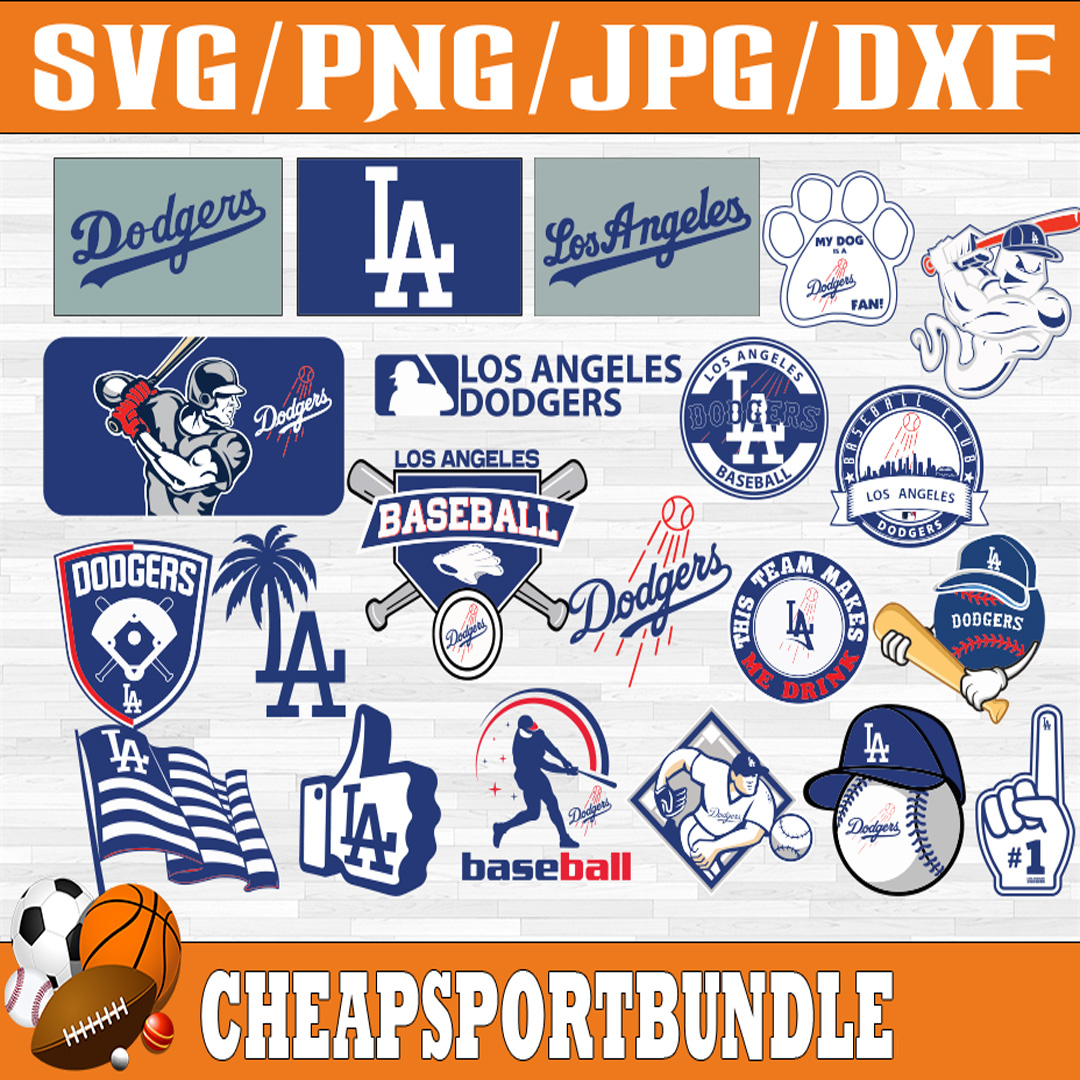 Bundle 22 Files LA Dodgers Baseball Team SVG, LA Dodgers Svg - Inspire ...