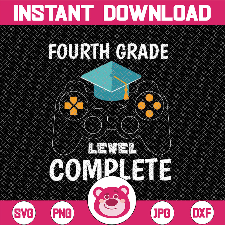 4th Grade Level Complete Svg, Video Games Svg, Fourth Grade | Inspire ...