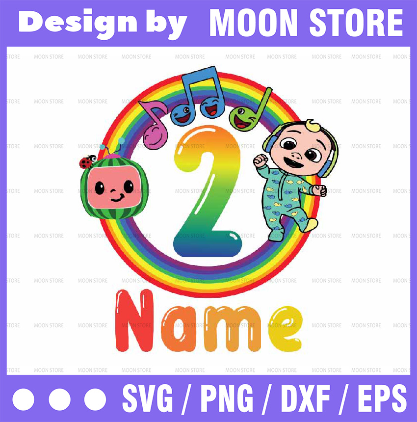 Cocomelon Personalized Name And Ages Birthday png jpg, Cocom - Inspire ...