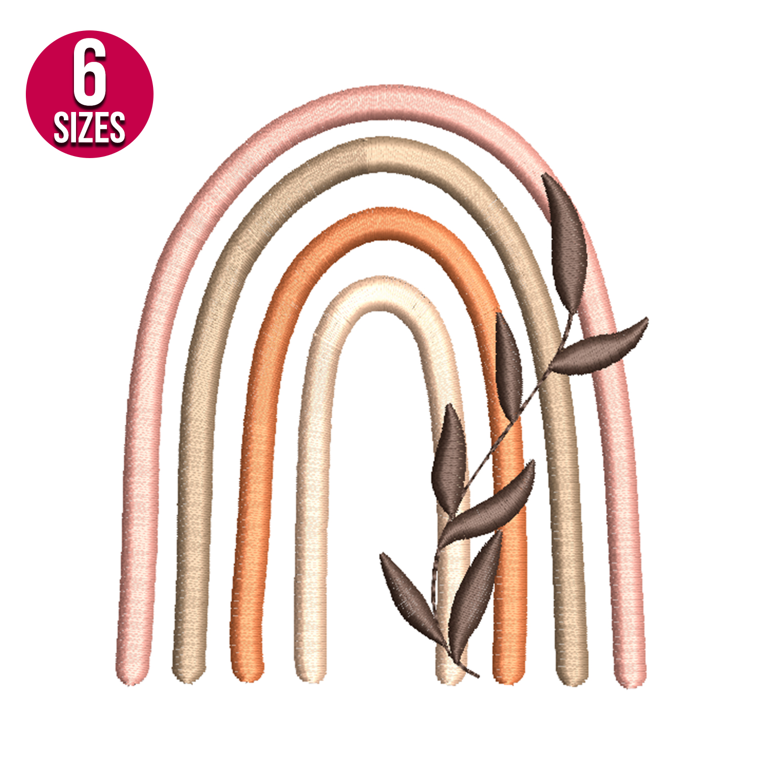 Boho Rainbow embroidery design, Digital embroidery, Instant | Inspire ...