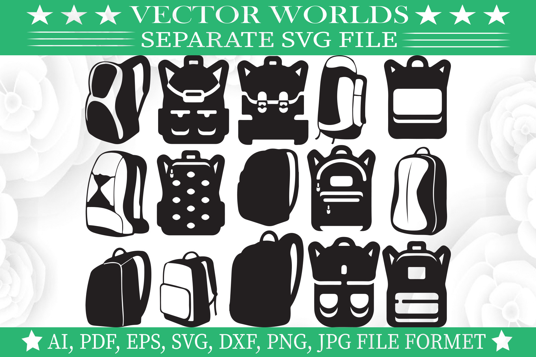 Backpacks svg, Backpacks' svg, Bag svg, Back, Packs, SVG, ai - Inspire ...