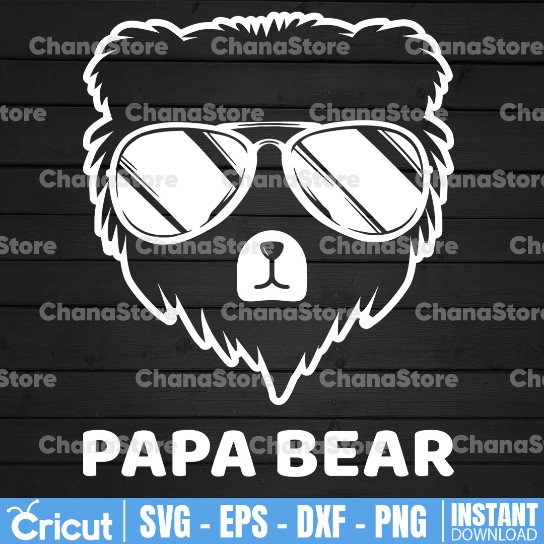 Papa Bear Svg | Bear Head Svg | Papa Svg | Daddy Bear | Fath - Inspire ...