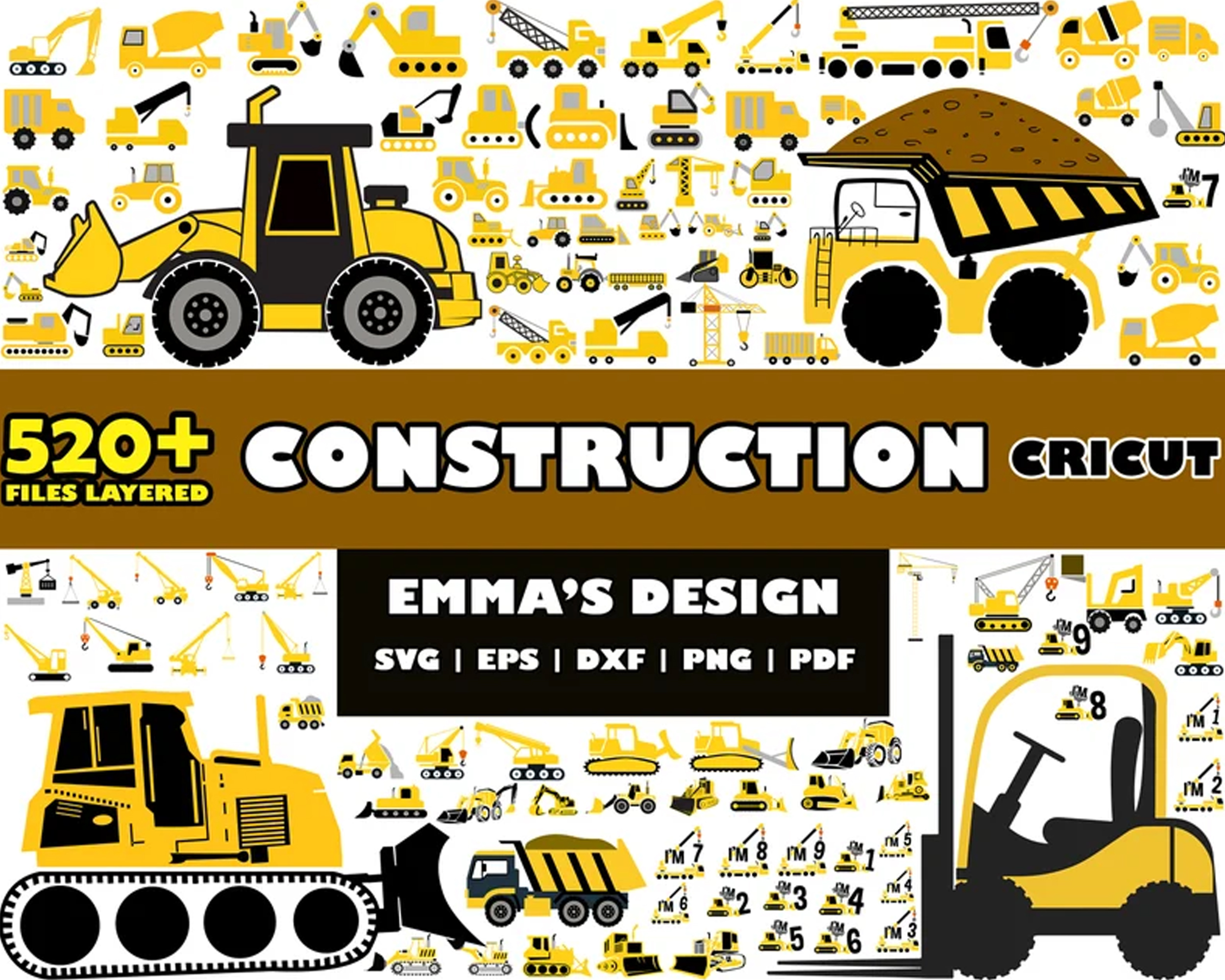 Construction Bundle Svg, Construction Truck Svg, Constructio | Inspire ...