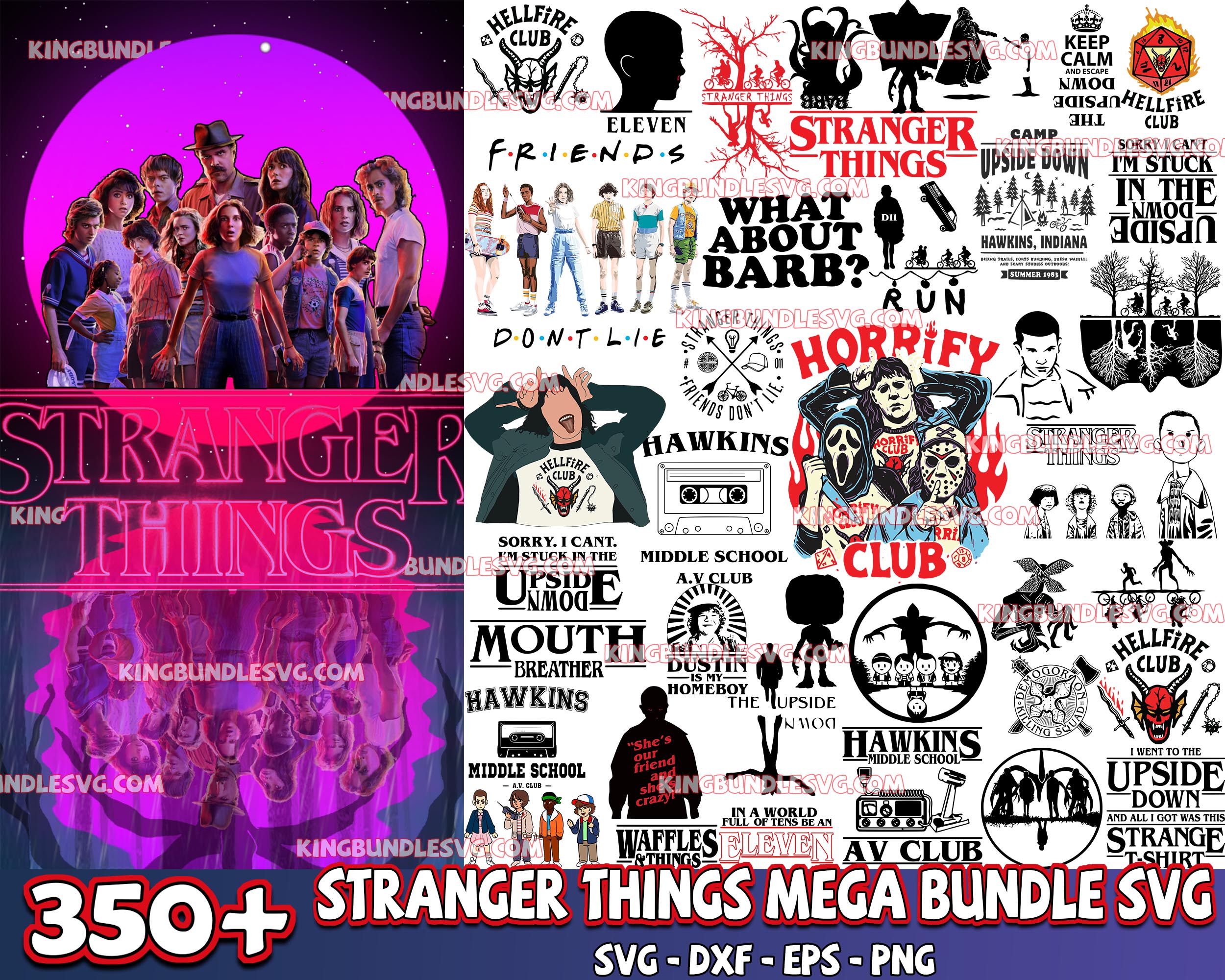 Stranger things bundle svg, 350 file Mega Bundle Stranger Th | Inspire ...