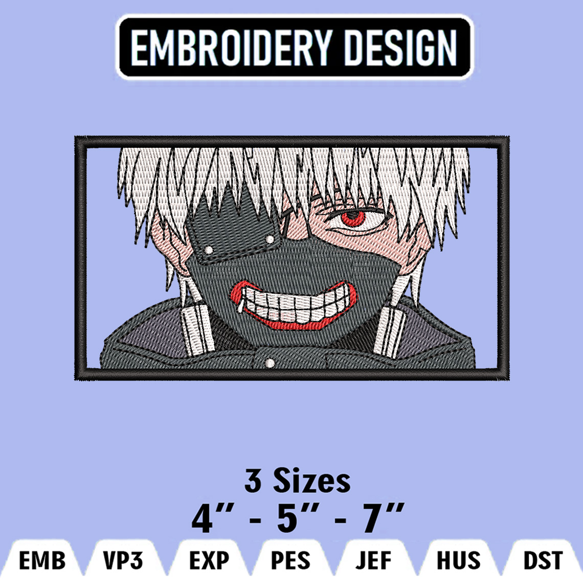 Kaneki Ken Embroidery Designs, Kaneki Ken Embroidery Files, | Inspire ...