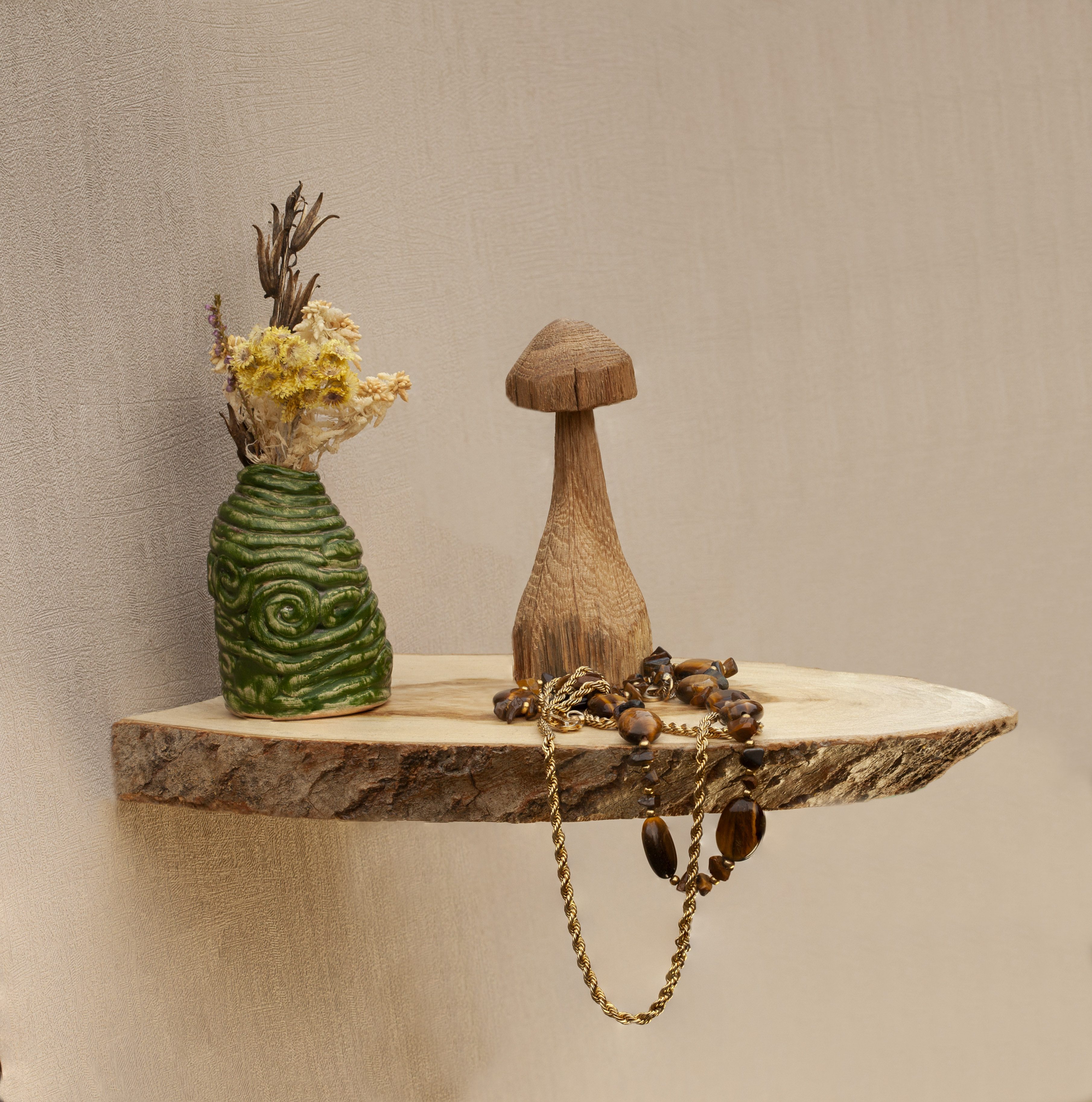 wood slice shelf, natural aspen shelf book shelf shelf candl | Inspire ...