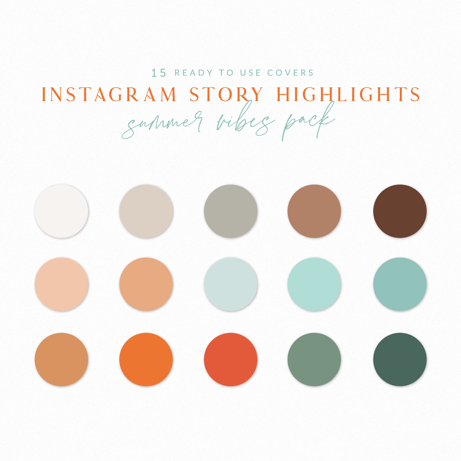 Instagram Story Highlights Cover / Summer Highlights / Solid | Inspire ...