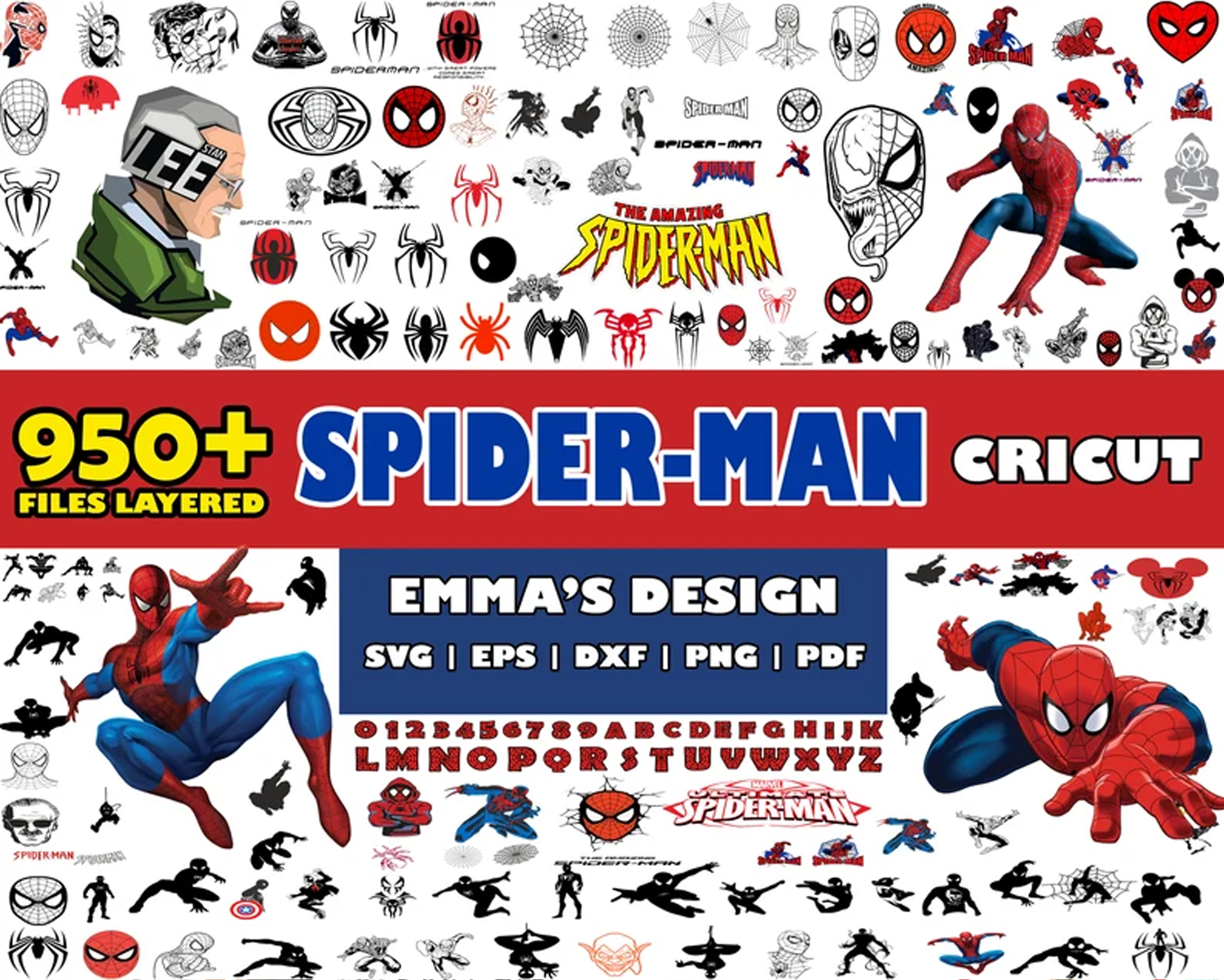 Spiderman Svg Bundle, Layered Design Vector Files, SVG for c | Inspire ...