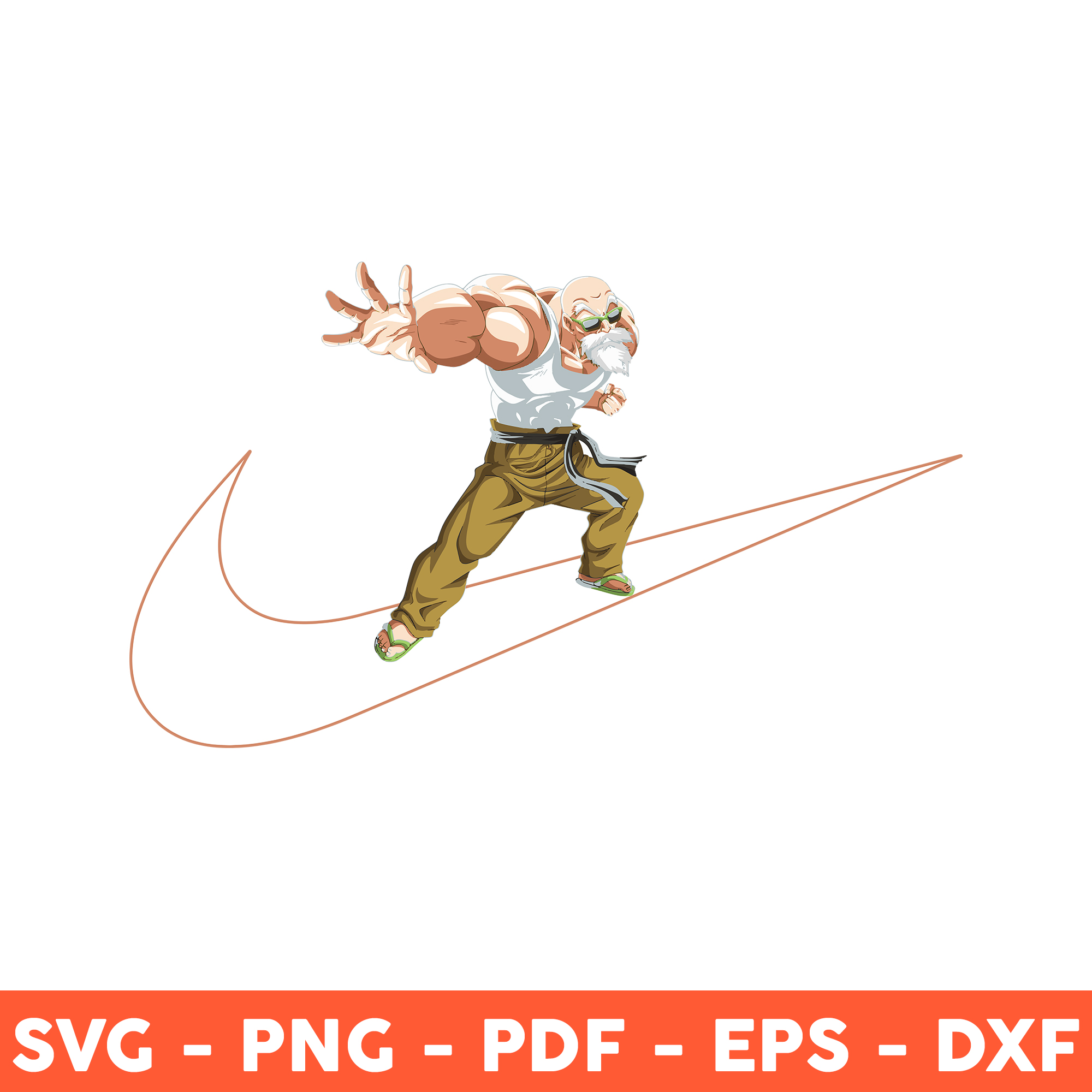 Master Roshi x Nike Svg, Dragon Ball Z Svg Roshi Svg, Anime | Inspire ...
