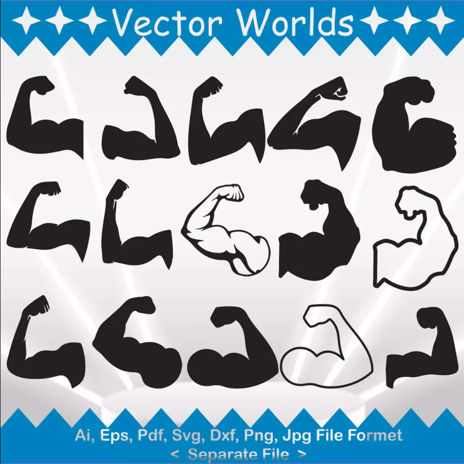 Biceps svg, Bicep svg, Gym svg, Body, Biceps, SVG, ai, pdf, - Inspire ...