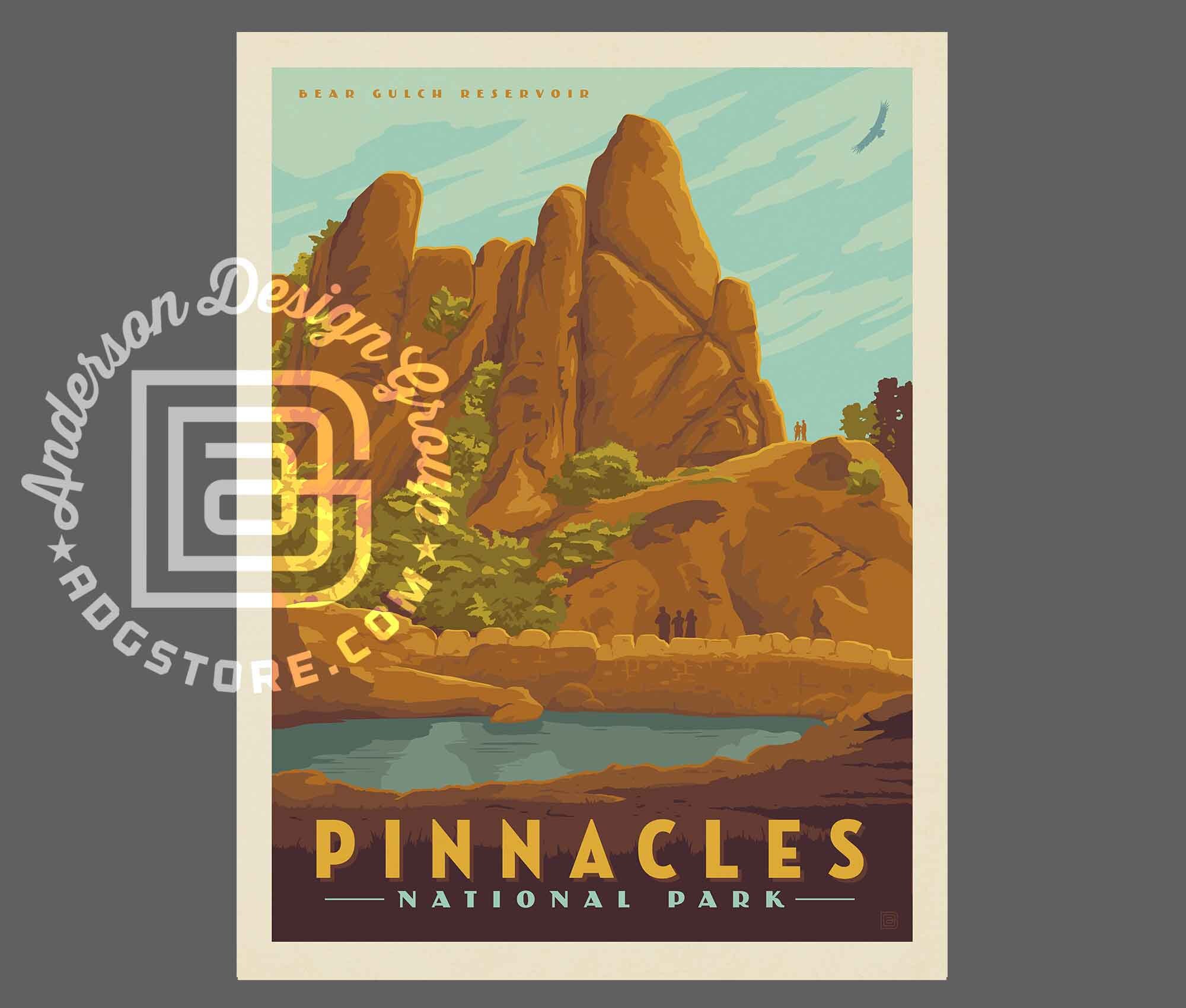 Pinnacles National Park Travel Poster by Anderson Design Gro | Inspire ...