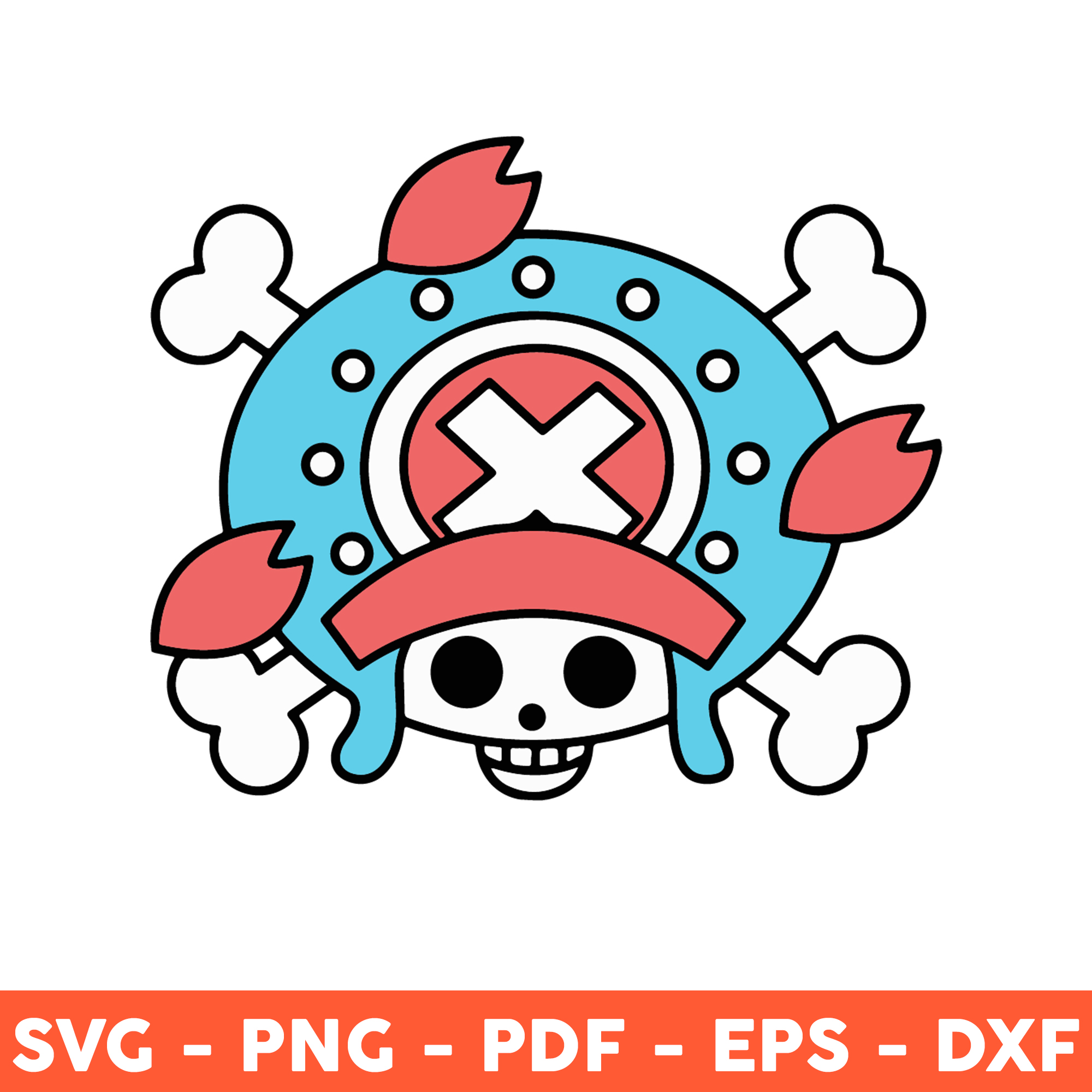 One Piece Chopper Skull Svg, Tony Tony Chopper Svg, One Piec | Inspire ...