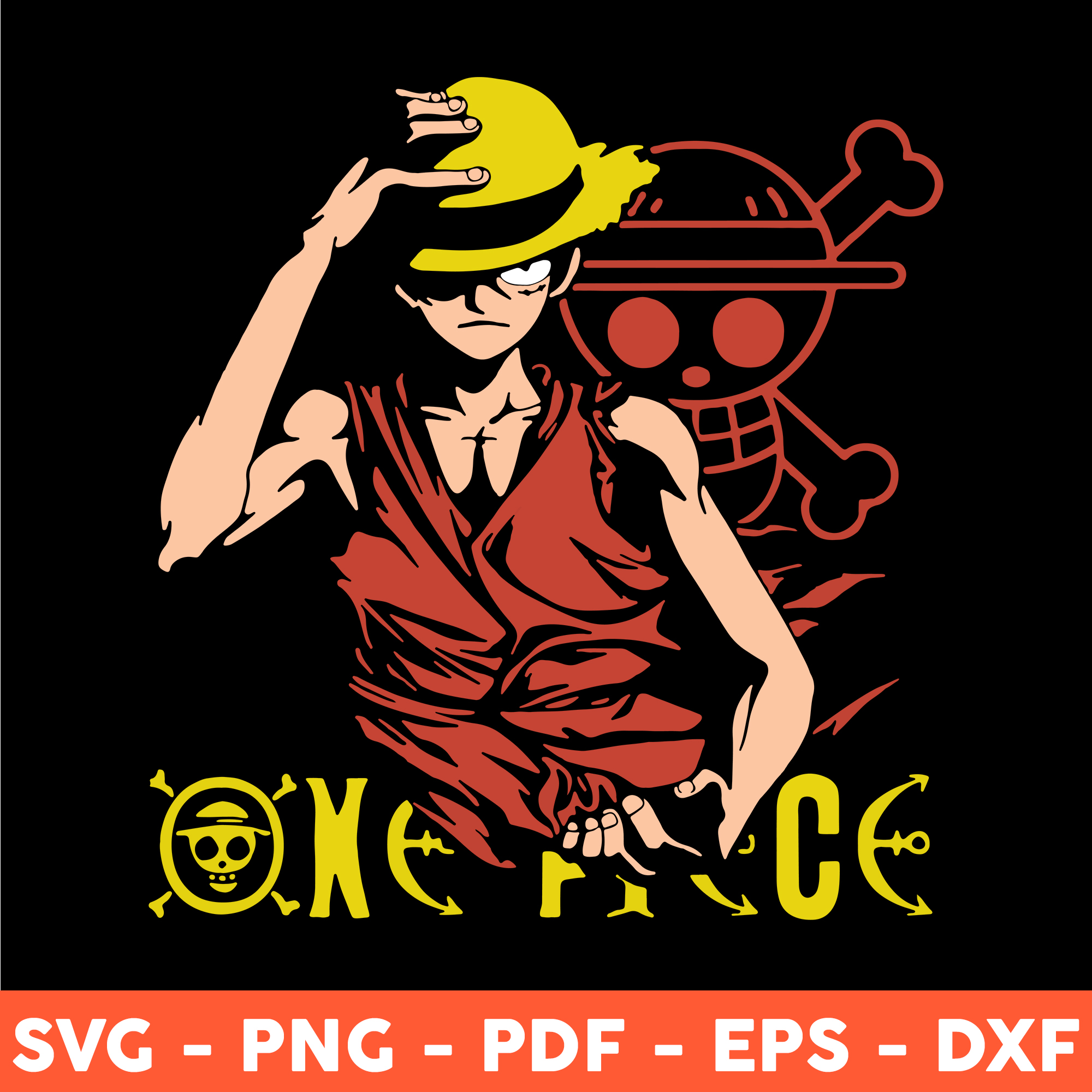 One Piece Monkey D. Luffy Svg, Anime Cartoon Svg, One Piece - Inspire ...