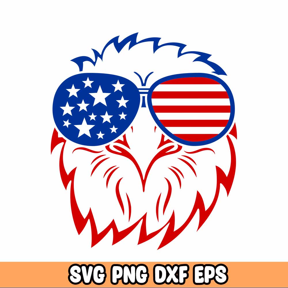 American Eagle with Sunglasses svg, 4th July svg, American E | Inspire ...