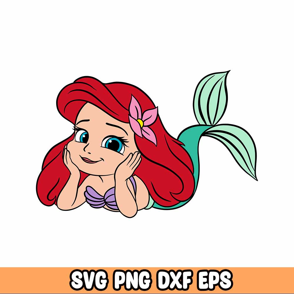 Baby Princess Svg Png, Layered Mermaid Princess Svg, Baby Me | Inspire ...