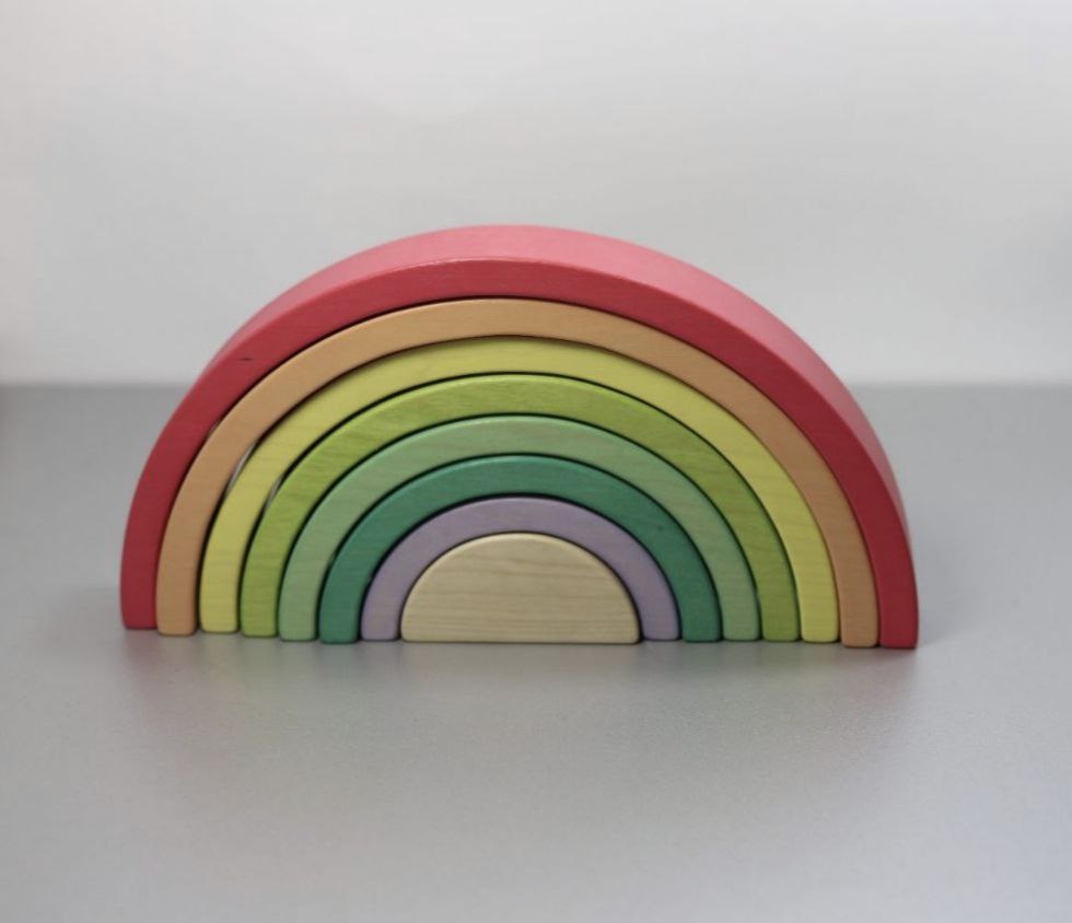 Length 10In. Varicolored rainbow of 8 element. Beech wood to | Inspire ...