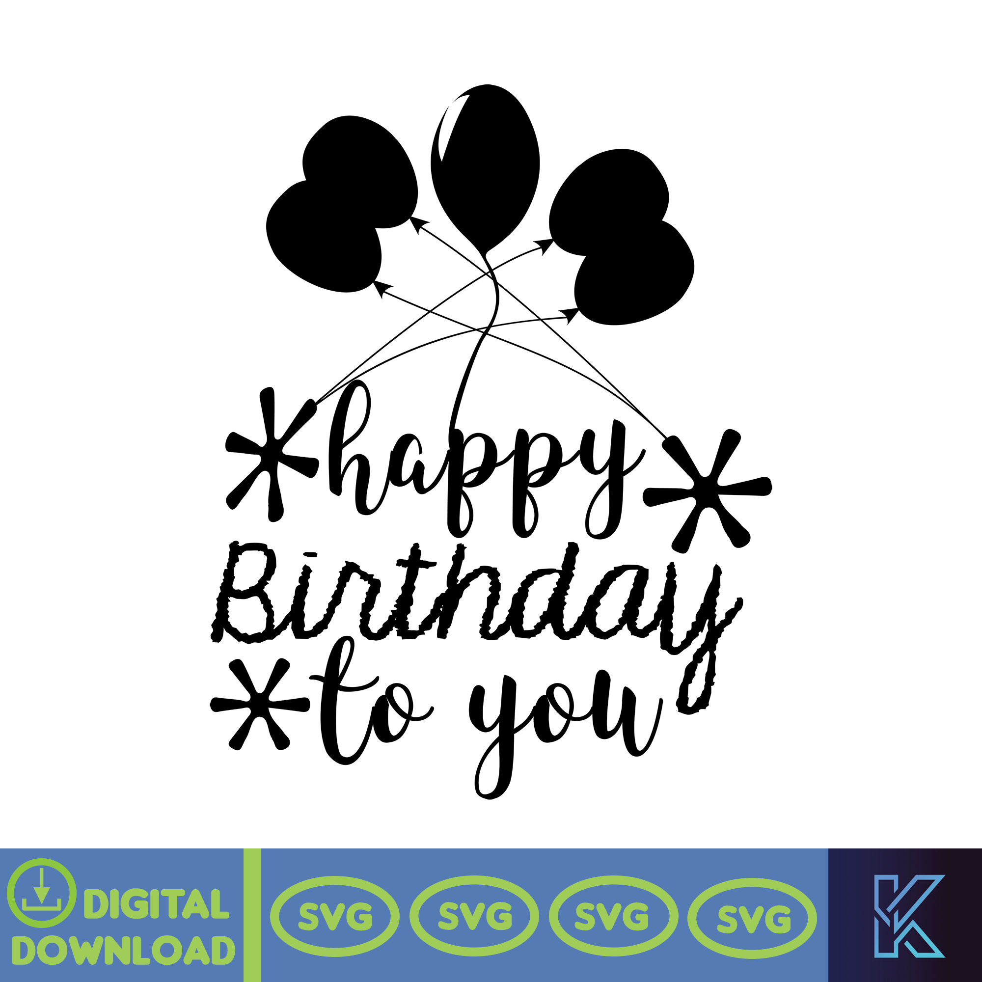 Birthday SVG PNG DXF Birthday Designs Hand Lettered Birthd - Inspire Uplift