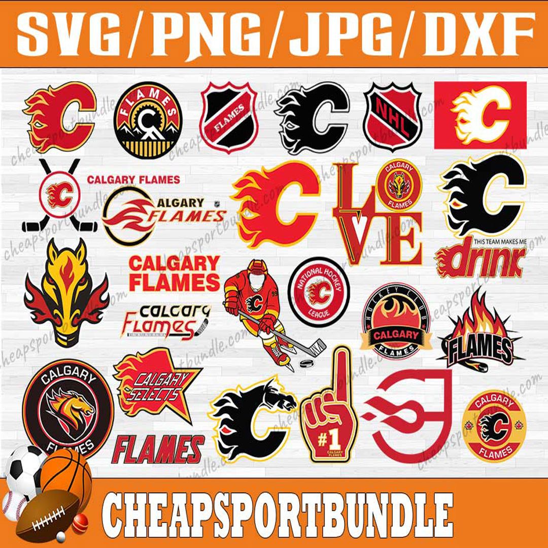 Bundle 27 Files Calgary Flames Hockey Team Svg, Calgary Flam - Inspire ...