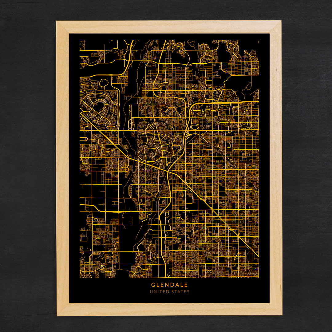 Glendale City Map, City of Glendale, United States Map Poste | Inspire ...