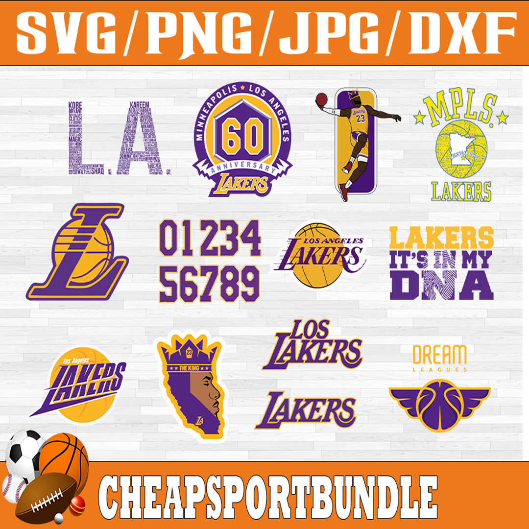 Bundle 13 Files Lakers Baseball Team SVG, Lakers svg, NBA Sv - Inspire ...