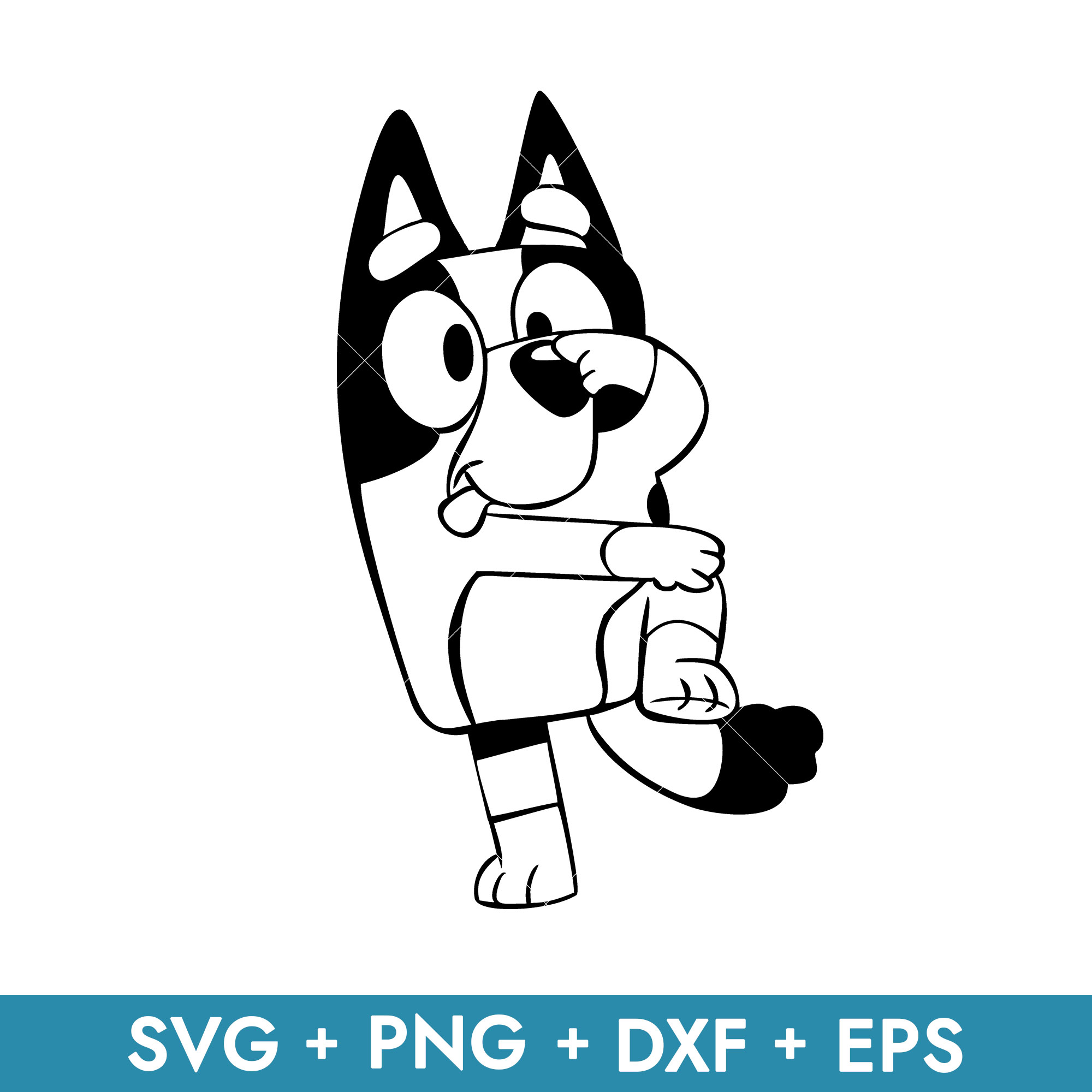 Bluey Heeler Outline SVG, Bluey Dog SVG, Bluey SVG, Cartoon - Inspire ...